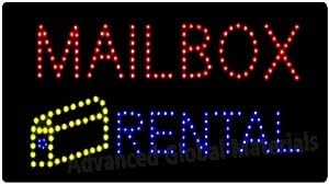 Item# L1000 - Mail Box Rental LED Sign (Size 12"H X 24"L X 1"D) - AffordableLED